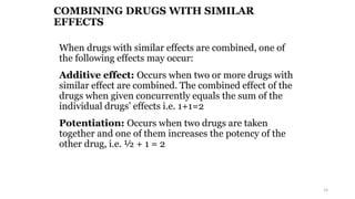 LS 1.3.3 Drug Antagonism, Additive Effects Loss of Drug Effects.pptx