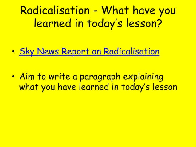 Intro to radicalisation | PPTX | Islam | Religion & Spirituality