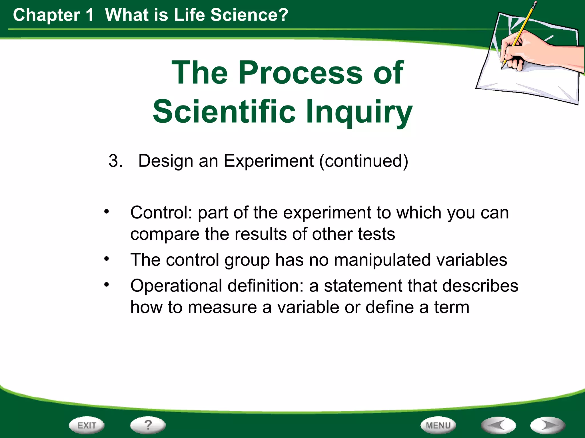Life Science Chapter 1, Section 3 Scientific Inquiry | PPT