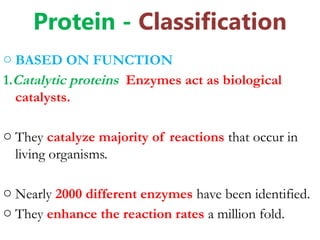 Classification of proteins based on function and solubility | PPTX