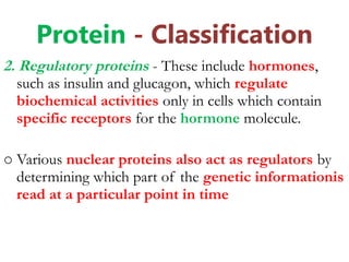 Classification of proteins based on function and solubility | PPTX