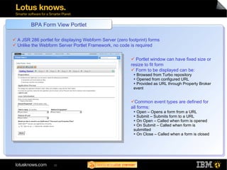 LotusSphere 2010 - Leveraging IBM Lotus® Forms™ with IBM WebSphere® Process Server™ and IBM ...