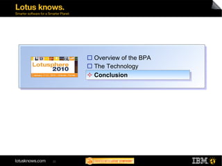 LotusSphere 2010 - Leveraging IBM Lotus® Forms™ with IBM WebSphere® Process Server™ and IBM ...