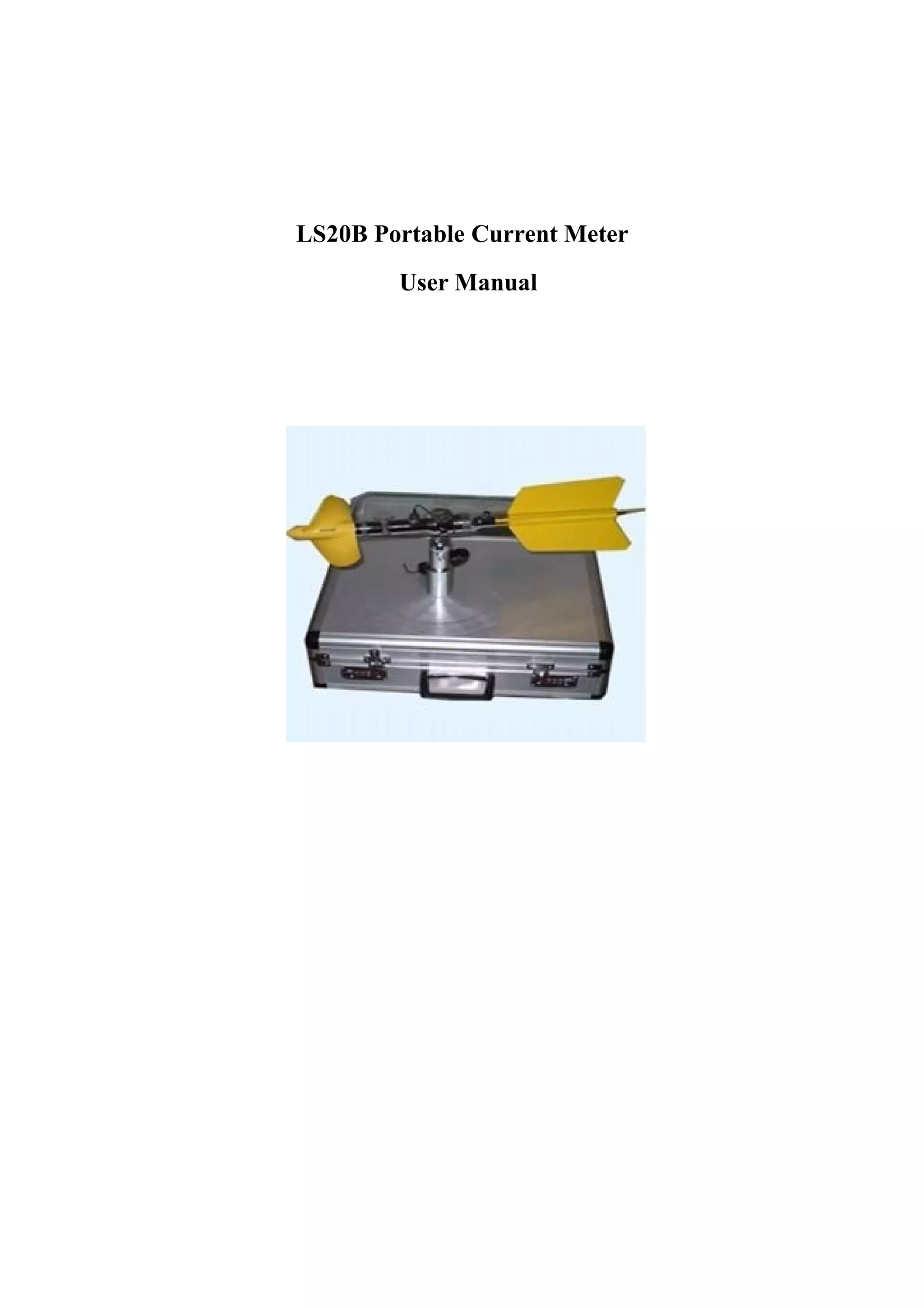 LS20B Portable Current Meter User Manual | PDF