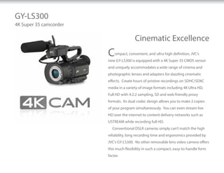 JVC GY-LS300 Camcorder | PDF
