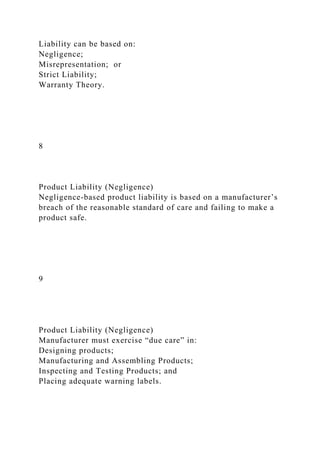 LS311 Business LawWeek 3 - Strict Liability, Product Liabilit.docx