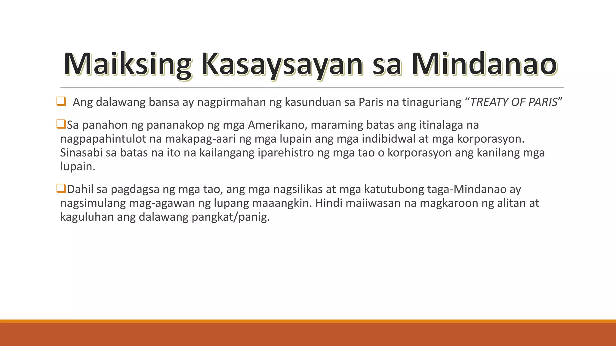 LS 5 Ang Kasunduang Pangkapayapaan sa Mindanao | PPTX