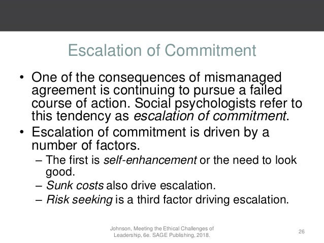 Escalation Of Commitment