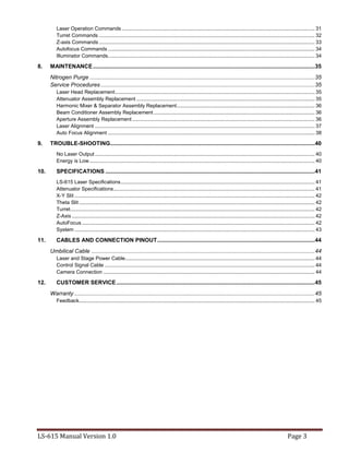 LS615 Laser System Manual | PDF