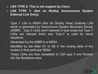 LSA (Link State Advertisement) Types Explanation | PPTX