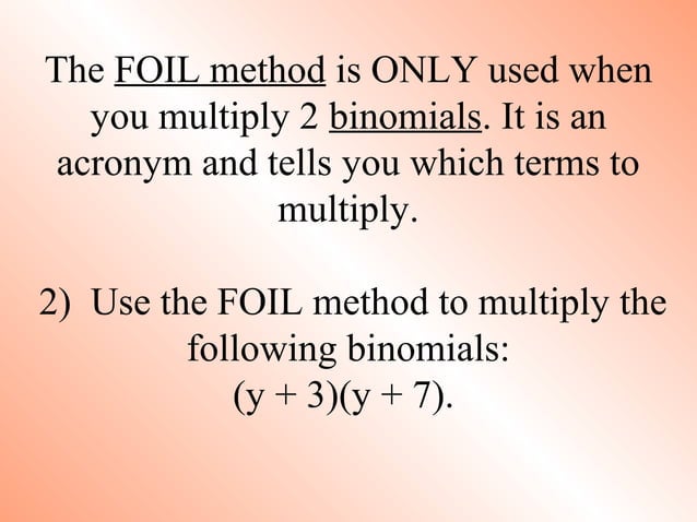 Multiplying polynomials powerpoint | PPT