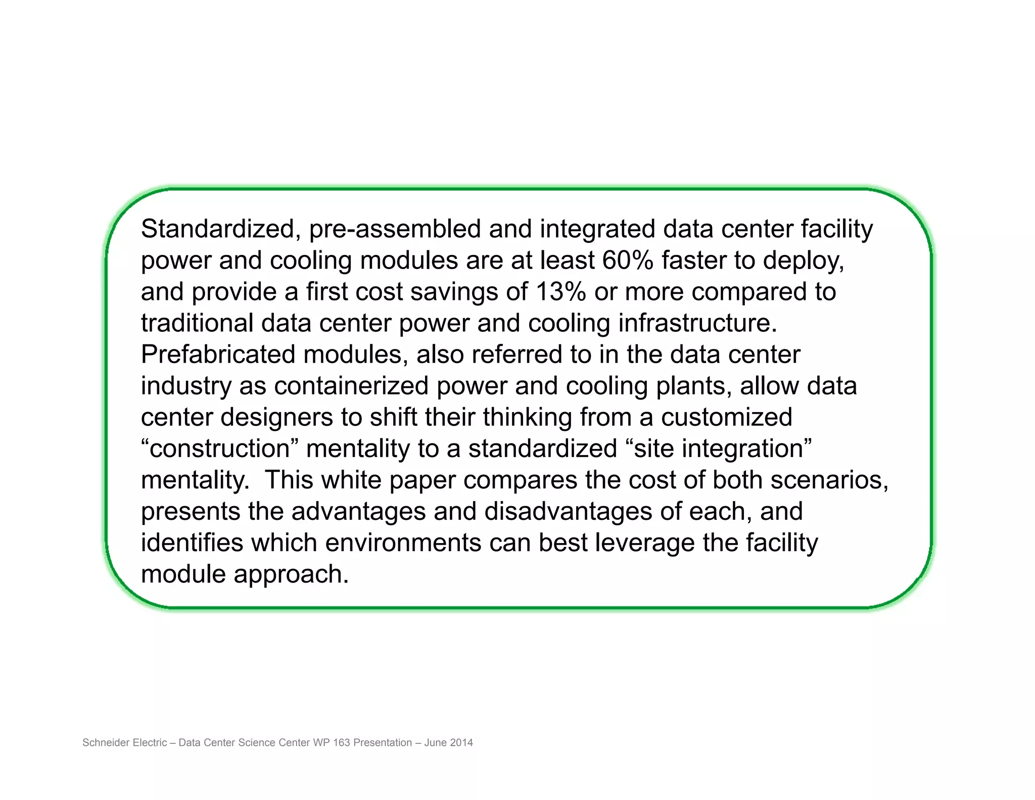 Containerized Power and Cooling Modules for Data Centers | PDF