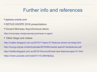 APEX 5.1 features - AUSOUG Connect 2016 | PPT