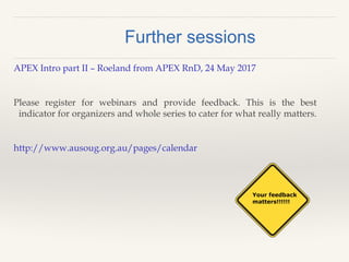 Intro on Oracle Application express - APEX | PPT | Web Development | Internet