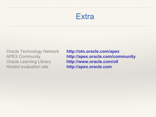 Intro on Oracle Application express - APEX | PPT