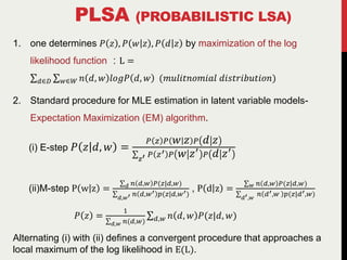 LSA and PLSA | PPTX
