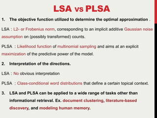 LSA and PLSA | PPTX