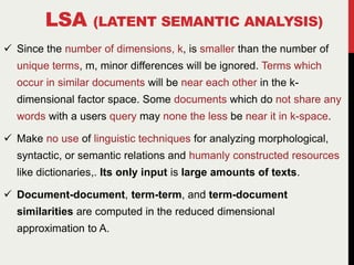LSA and PLSA | PPTX