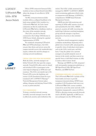 LANNET LANswitch Plus LSA+ ATM Access Switch | PDF