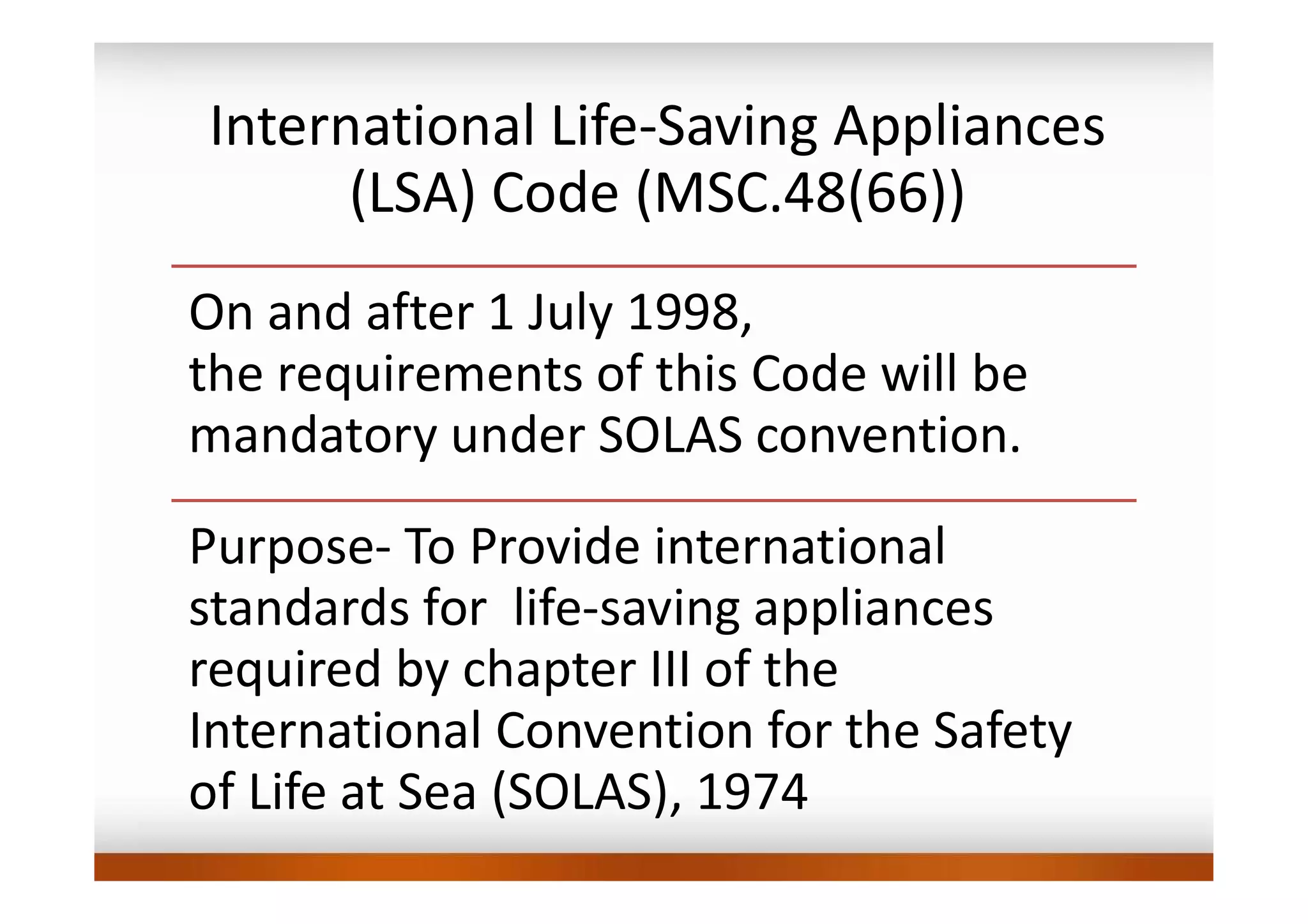 LIFE SAVING APPLIANCES by Capt Aung Myin Moe | PDF
