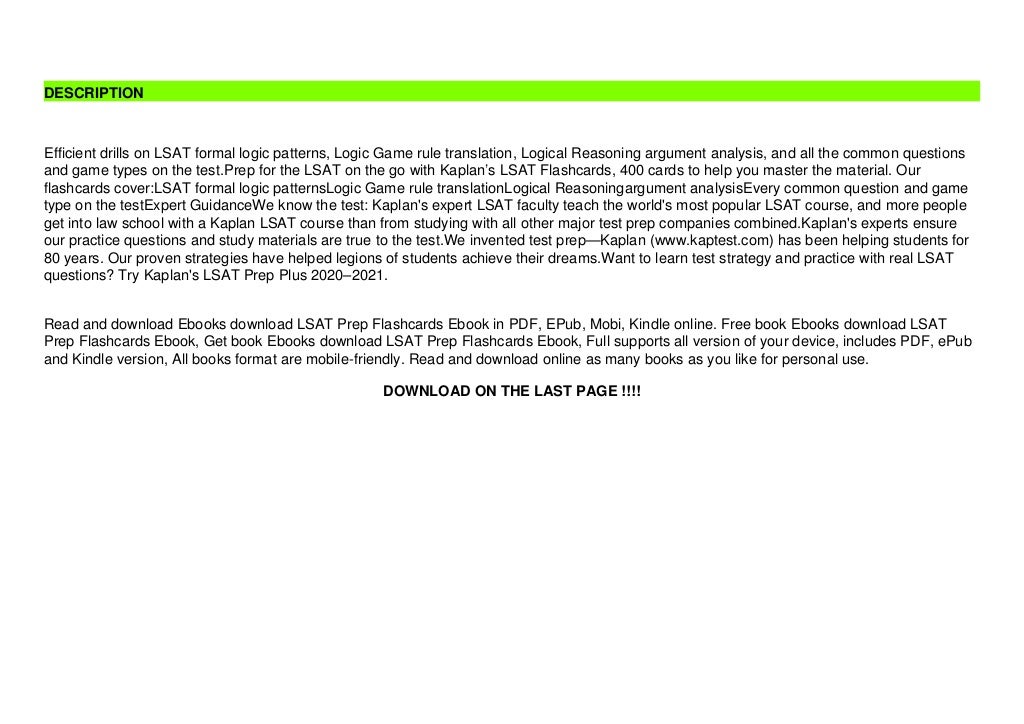 Lsat prep-flashcards