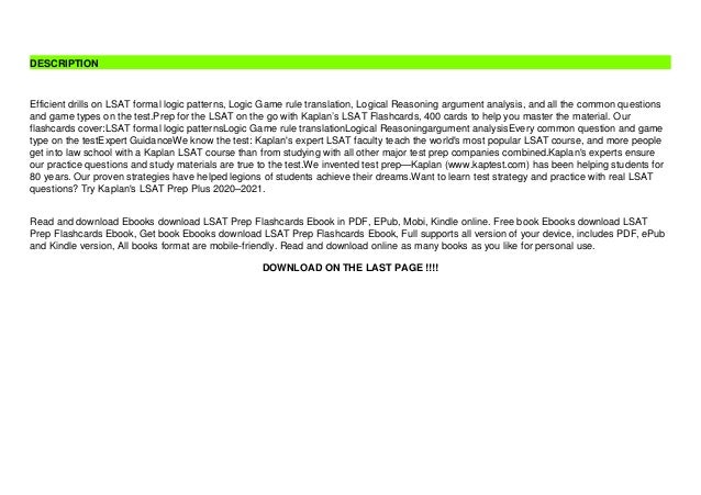Lsat prep-flashcards