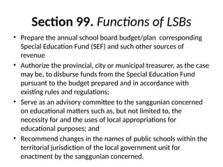 Orientation of Local School Board Members | PPTX