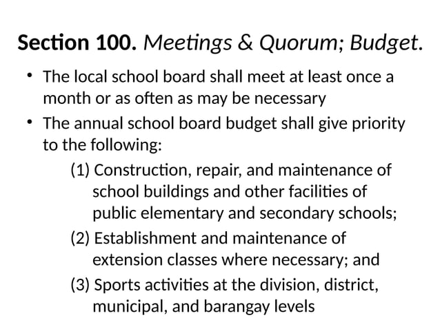 Orientation of Local School Board Members | PPTX