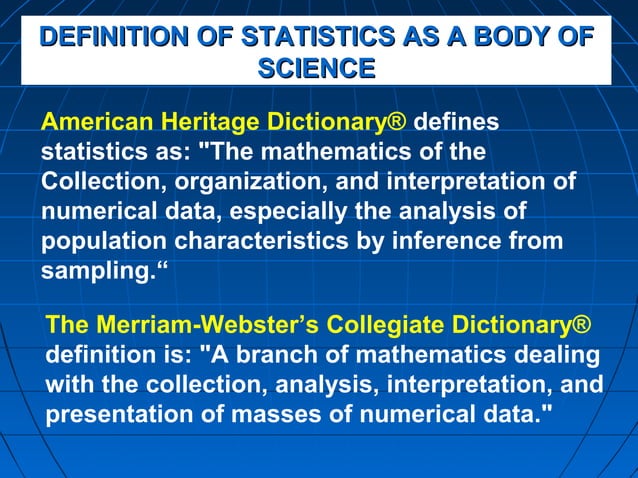 Biostatistics Concept & Definition | PPT