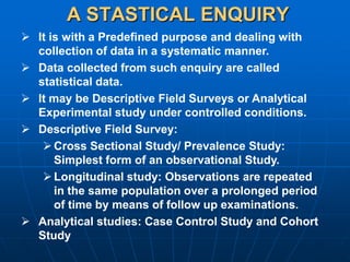 Principal steps in a Statistical Enquiry | PPT