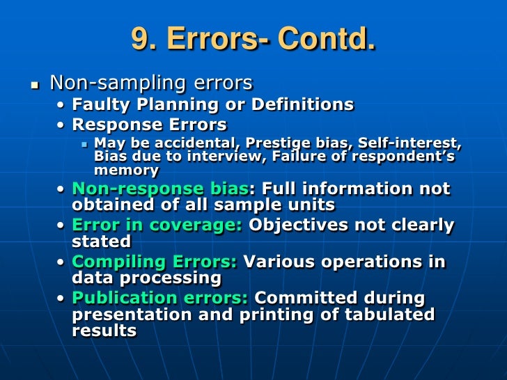 Principal steps in a Statistical Enquiry