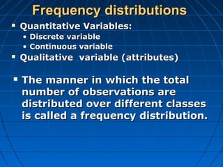 Classification & tabulation of data | PPT