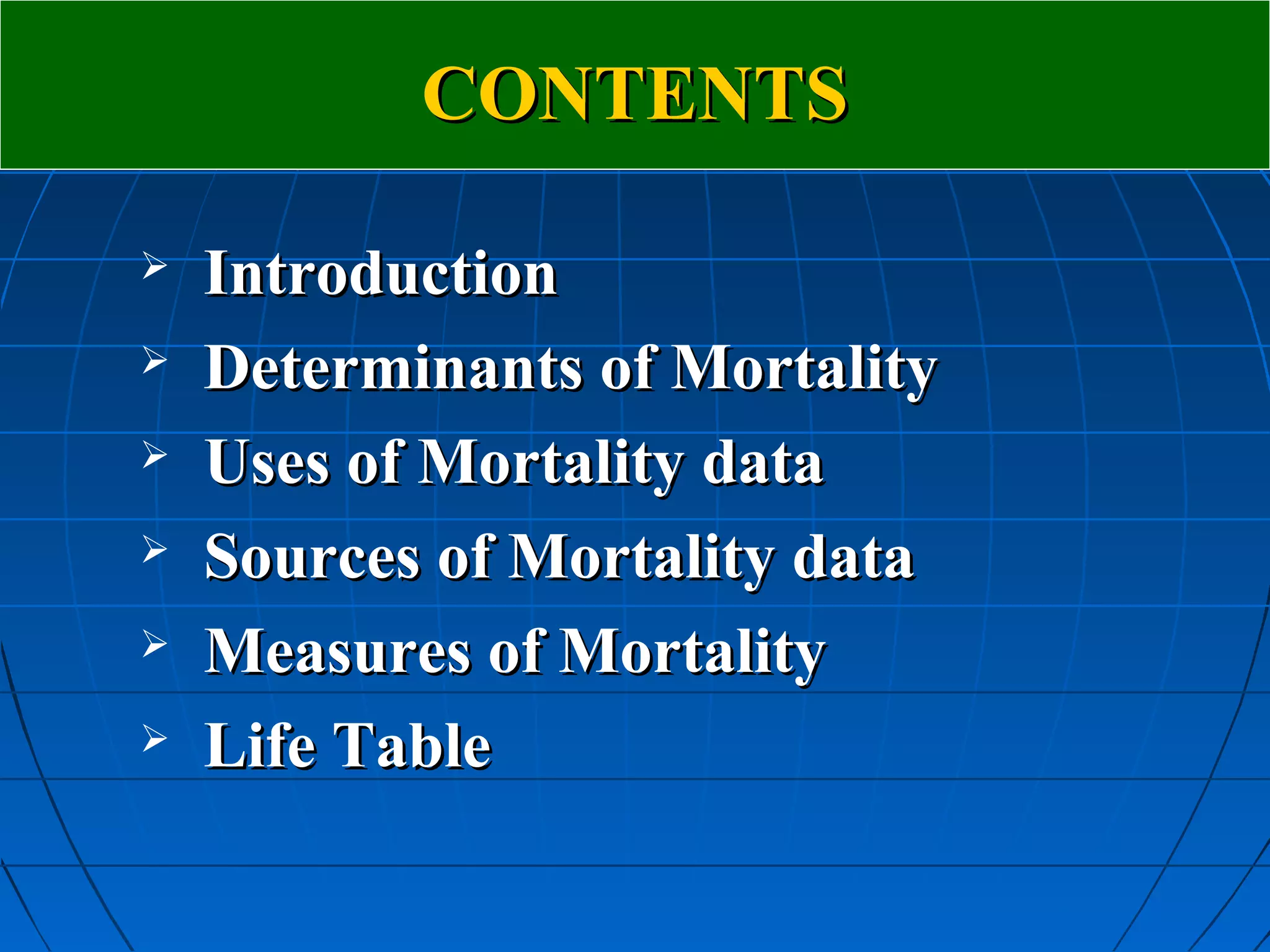 Measures of mortality | PPT