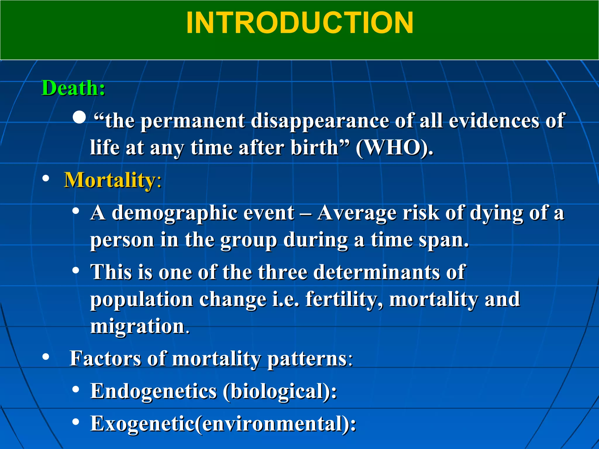 Measures of mortality | PPT