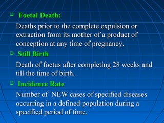 Measures of mortality | PPT
