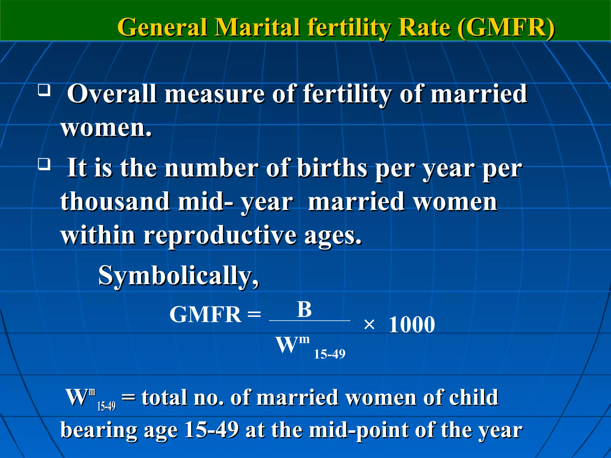 Measures of fertility | PPT