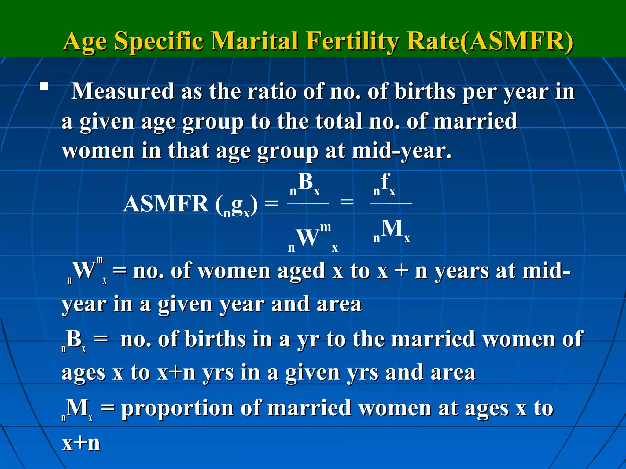 Measures of fertility | PPT