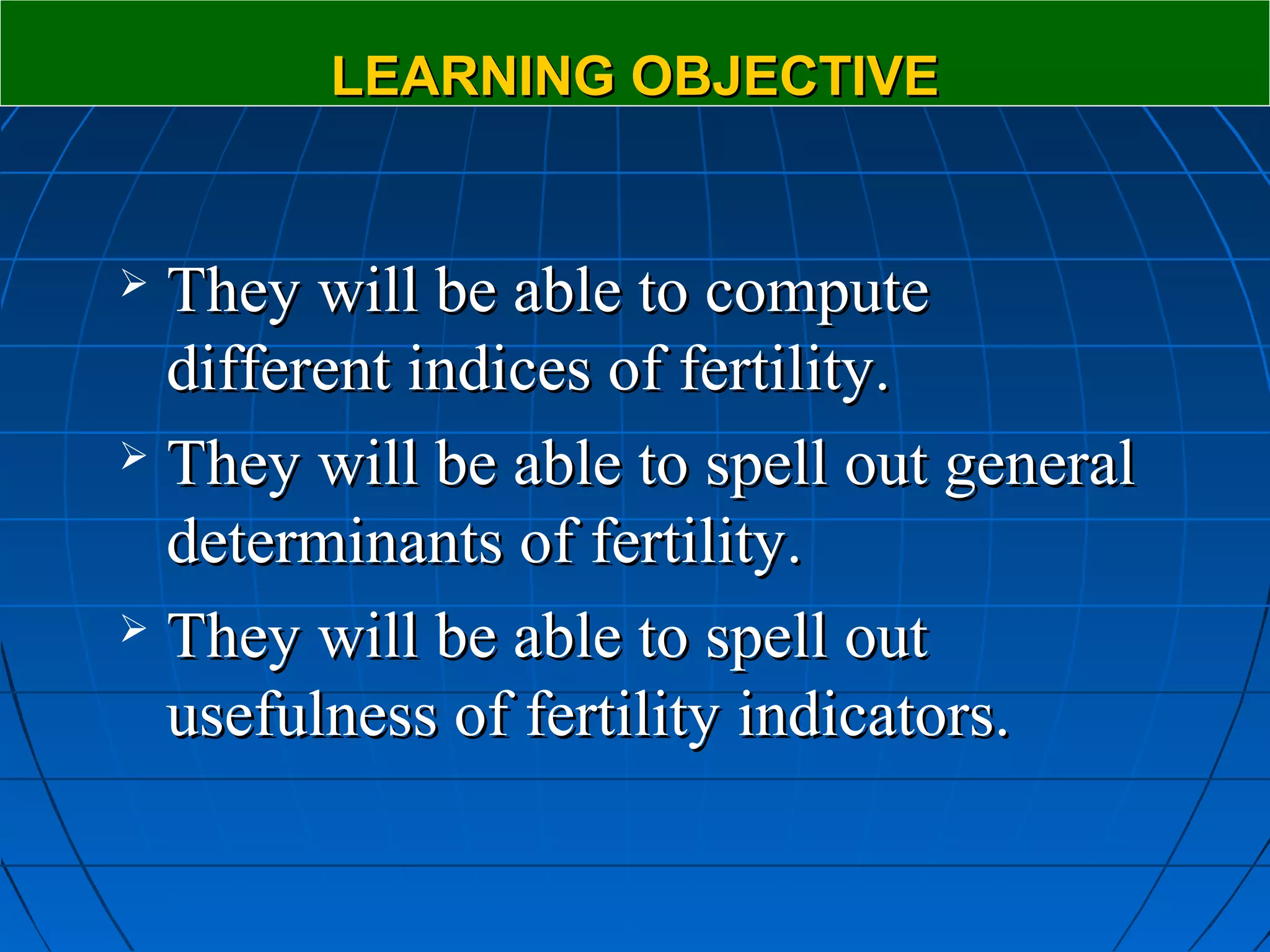 Measures of fertility | PPT