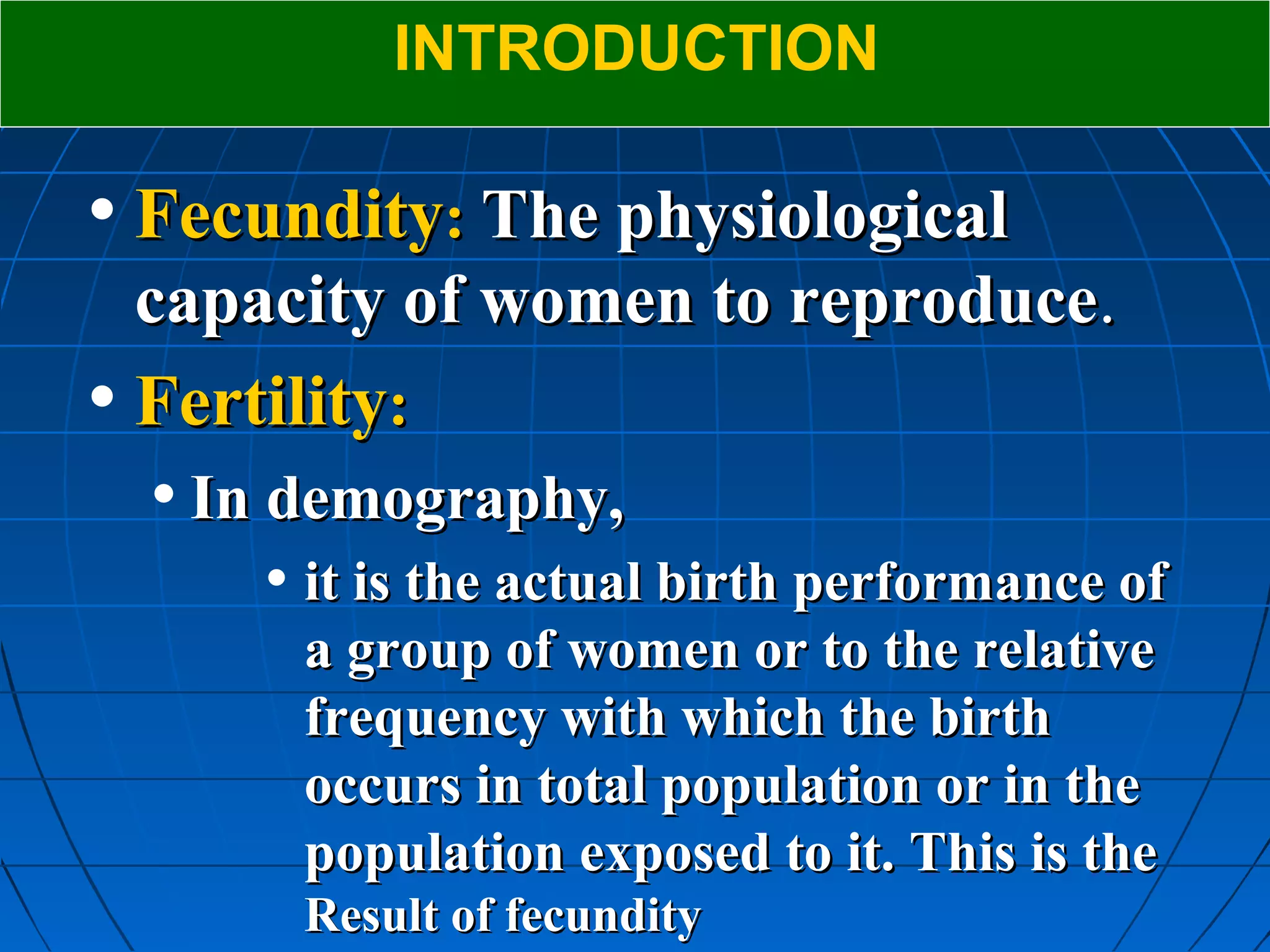 Measures of fertility | PPT