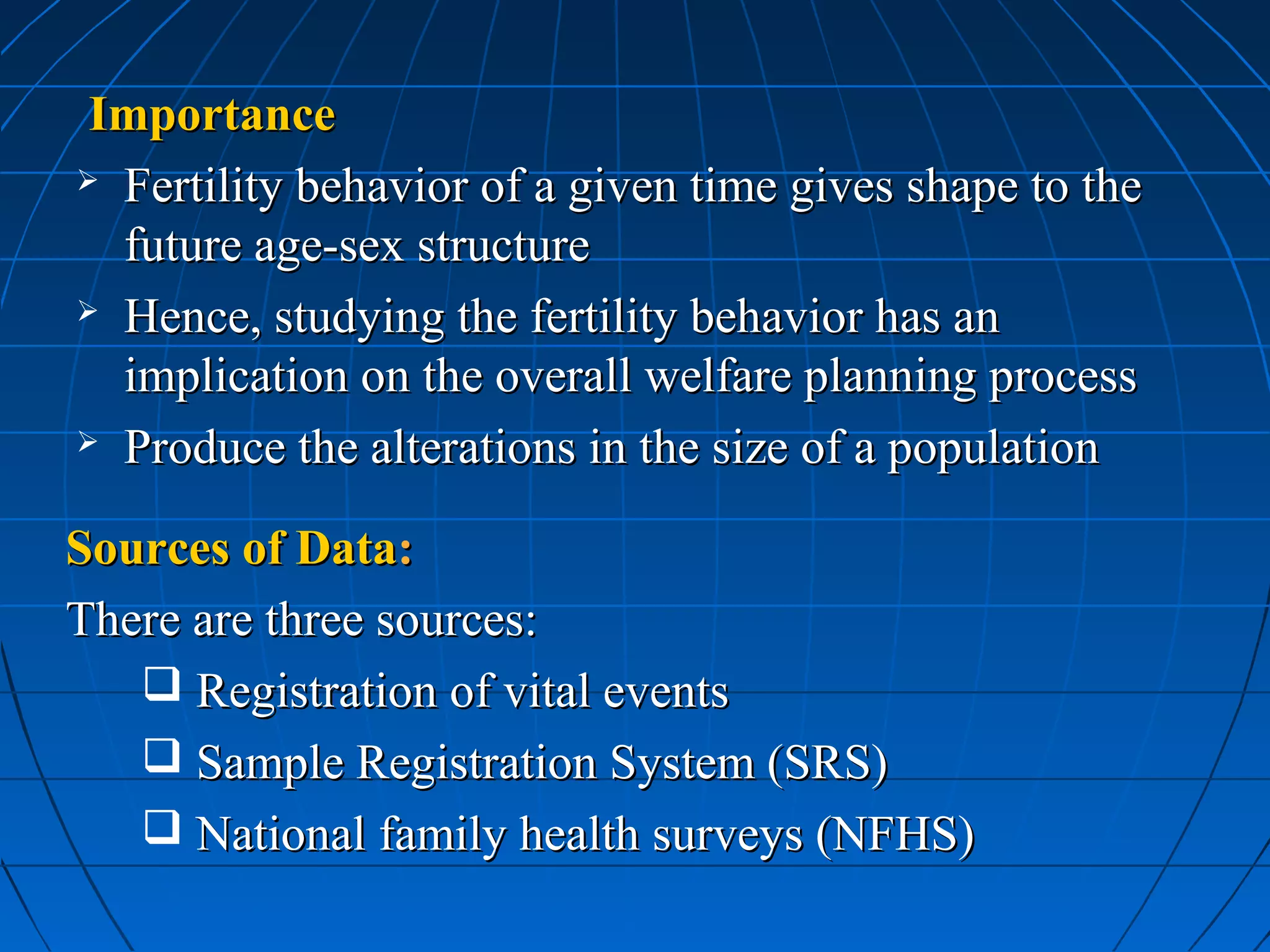 Measures of fertility | PPT