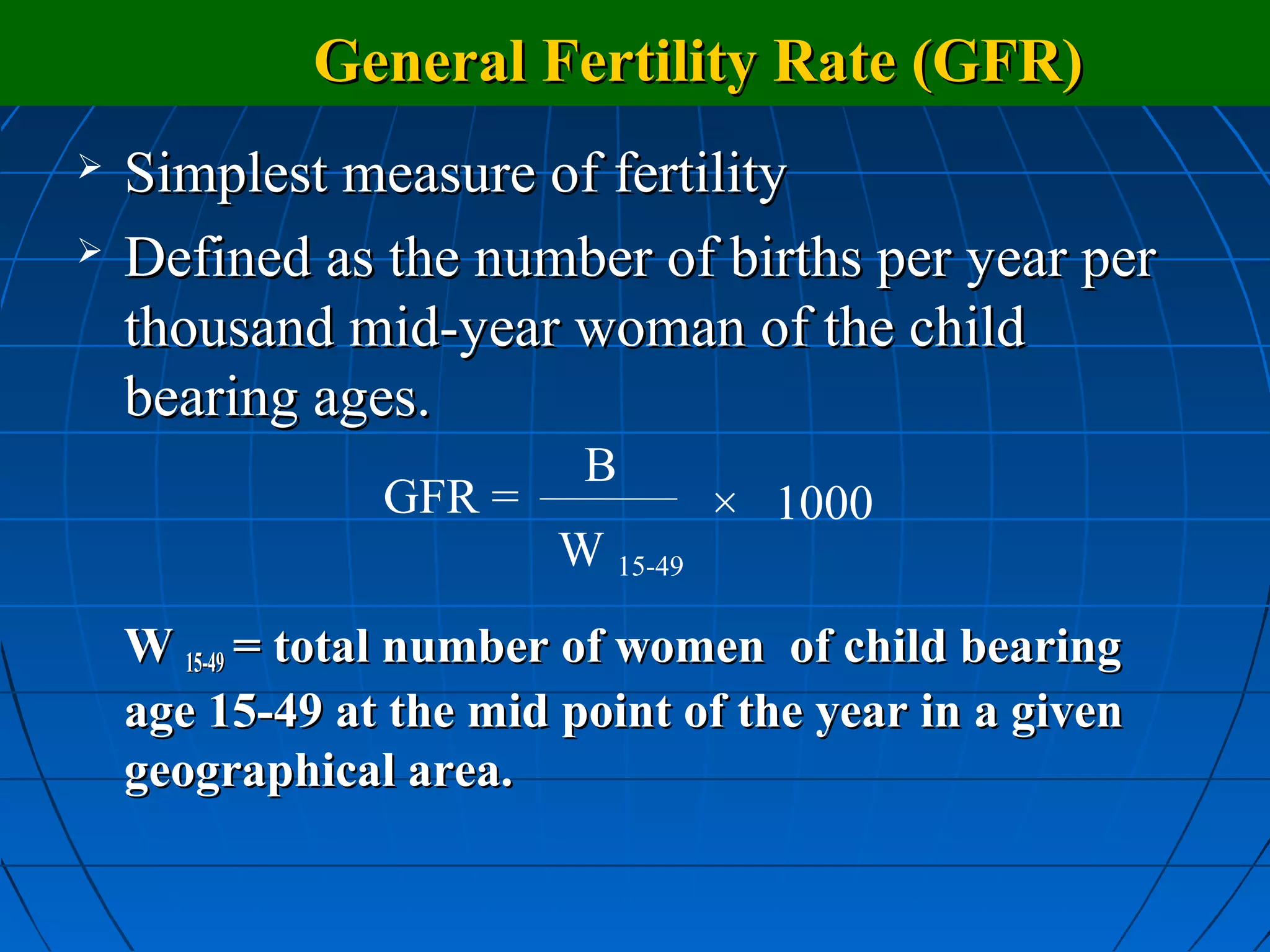 Measures of fertility | PPT