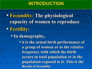 Measures of fertility | PPT