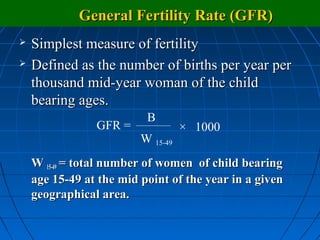 Measures of fertility | PPT