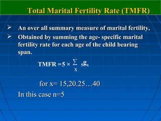 Measures of fertility | PPT | Infertility | Reproductive Health