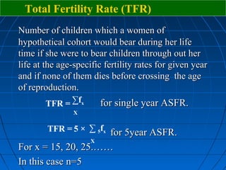 Measures of fertility | PPT | Infertility | Reproductive Health