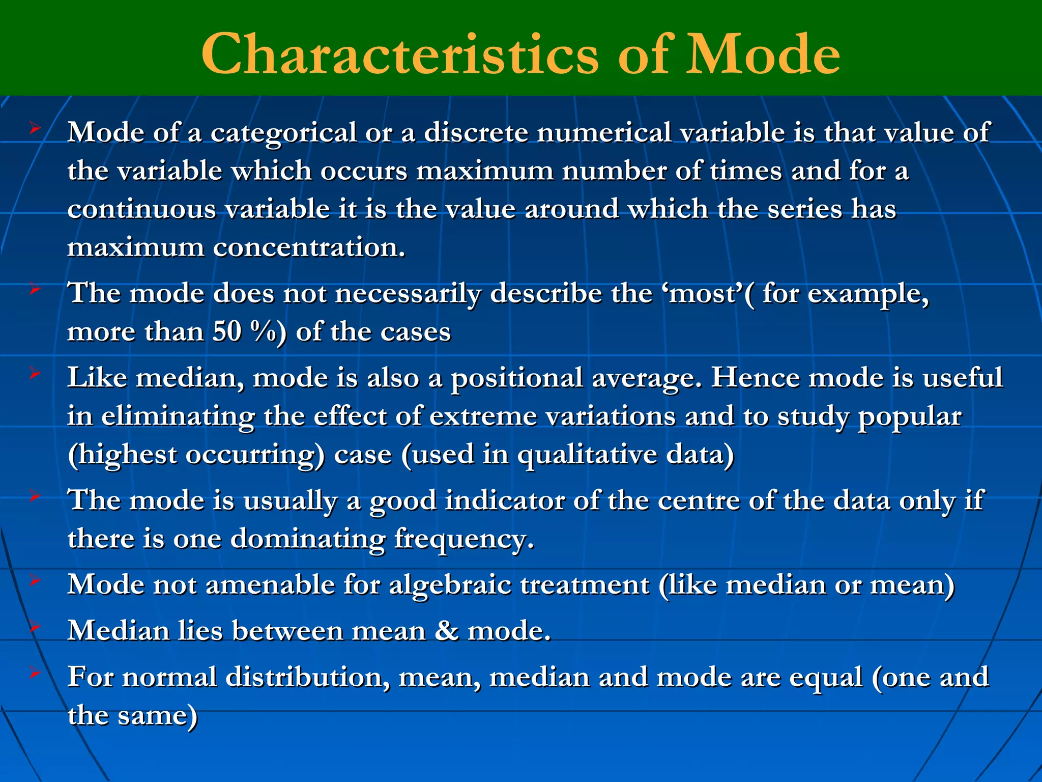 Measures of central tendency | PPT