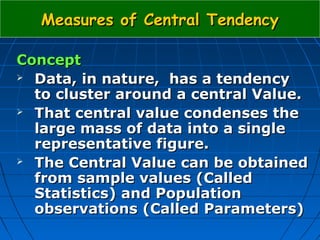 Measures of central tendency | PPT