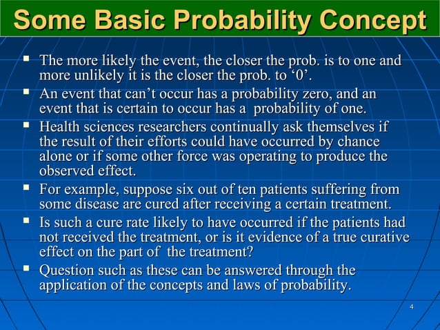 Probability concept and Probability distribution | PPT