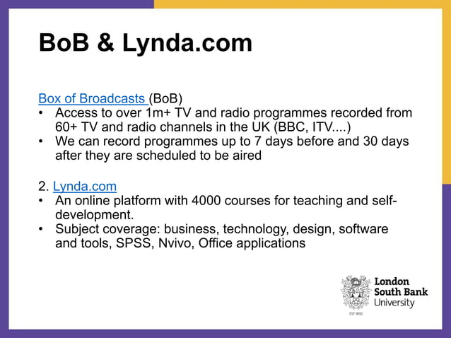 Lsbu business school training | PPT