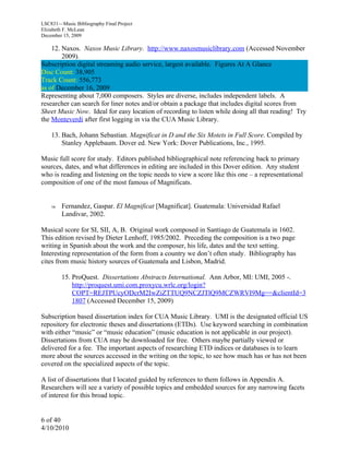 Magnificat: Research and Bibliographic Resources | DOC